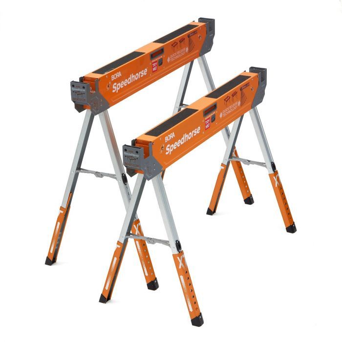 BORA Speedhorse XT Adjustable Leg Sawhorse Two Pack
